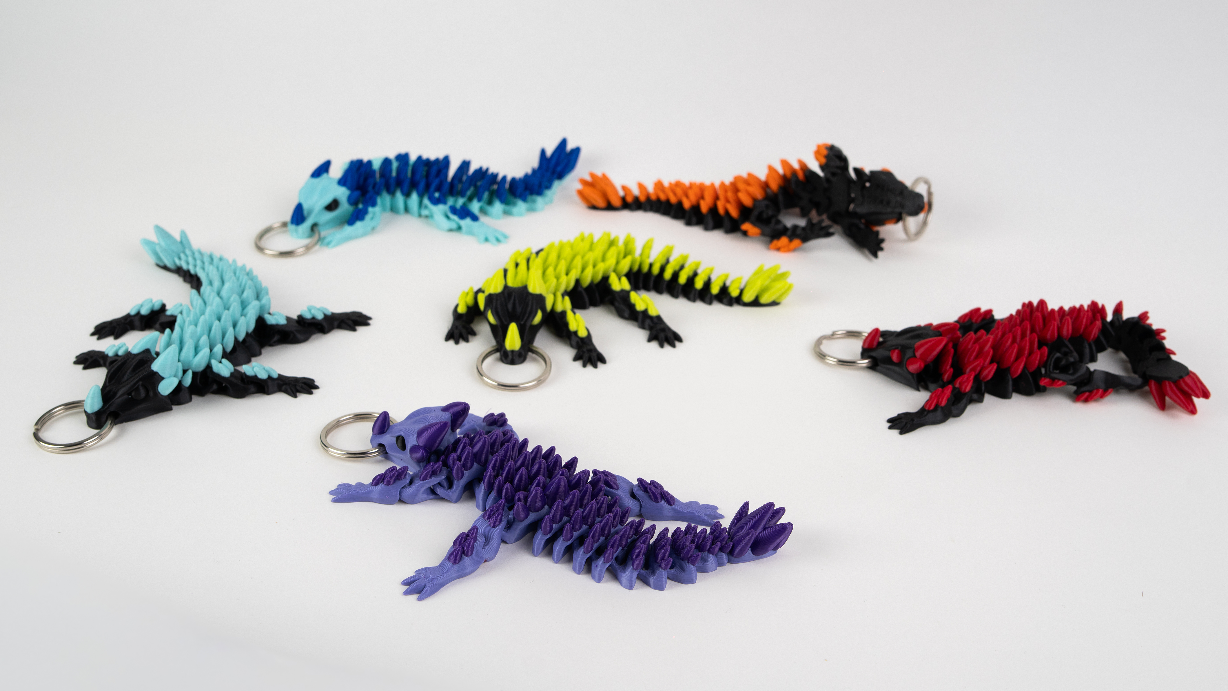 CuteFlexi Mini Dragons | Fidget Keychain | Bag Charm – PehlaGear Store